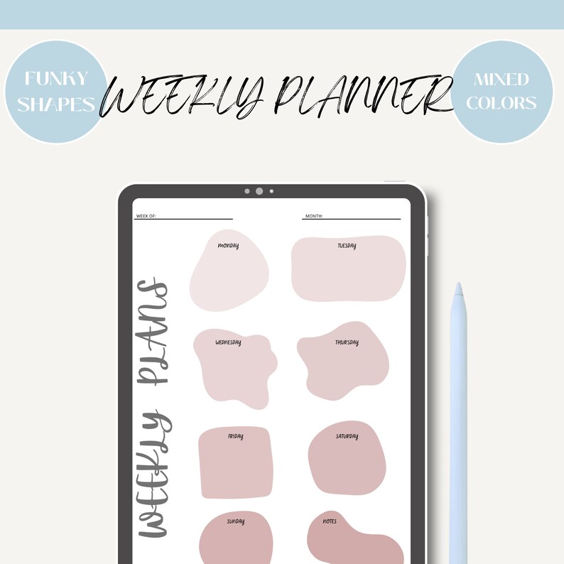 Weekly Notes Printable, Weekly Planner Printable, Instant Download ...