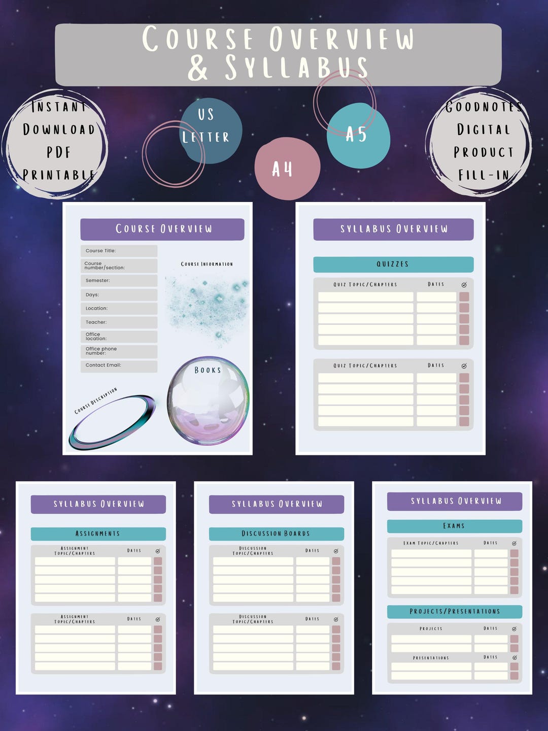 Syllabus, Course Overview, Course Planner, Course Tracker, Class ...