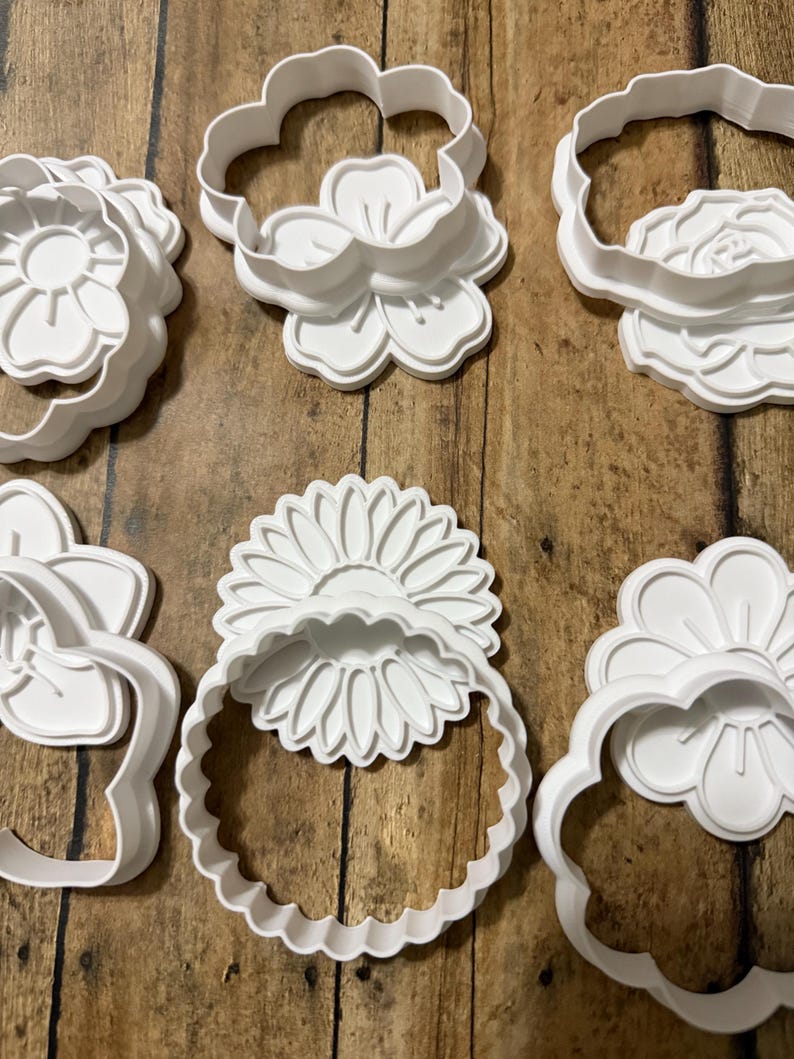 Flower Cookie Cutter Set – Multiple Floral Designs - Etsy