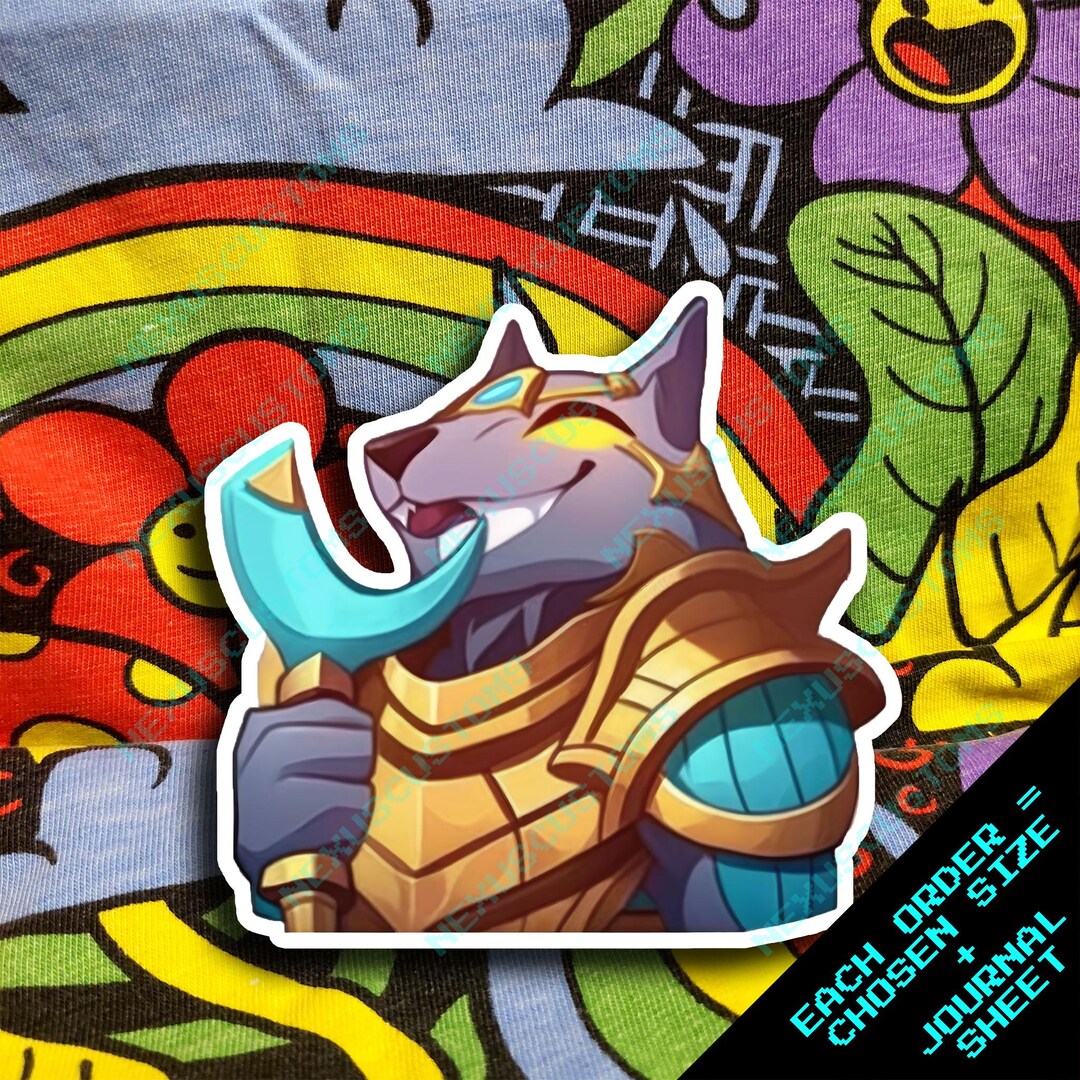 Pack of 60 Nasus Chibi Stickers League of Legends Chibi Stickers League ...