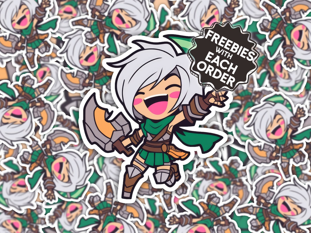 6x3 Chibi Riven League of Legends Vinyl Stickers Anime Style Online ...