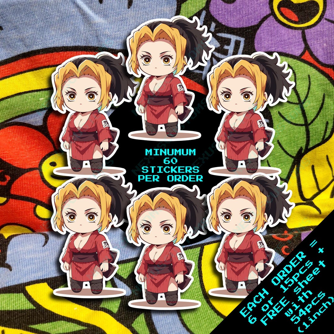 Pack of 60 Demon Slayer Makio Sticker, Chibi Makio Stickers Kimetsu No ...
