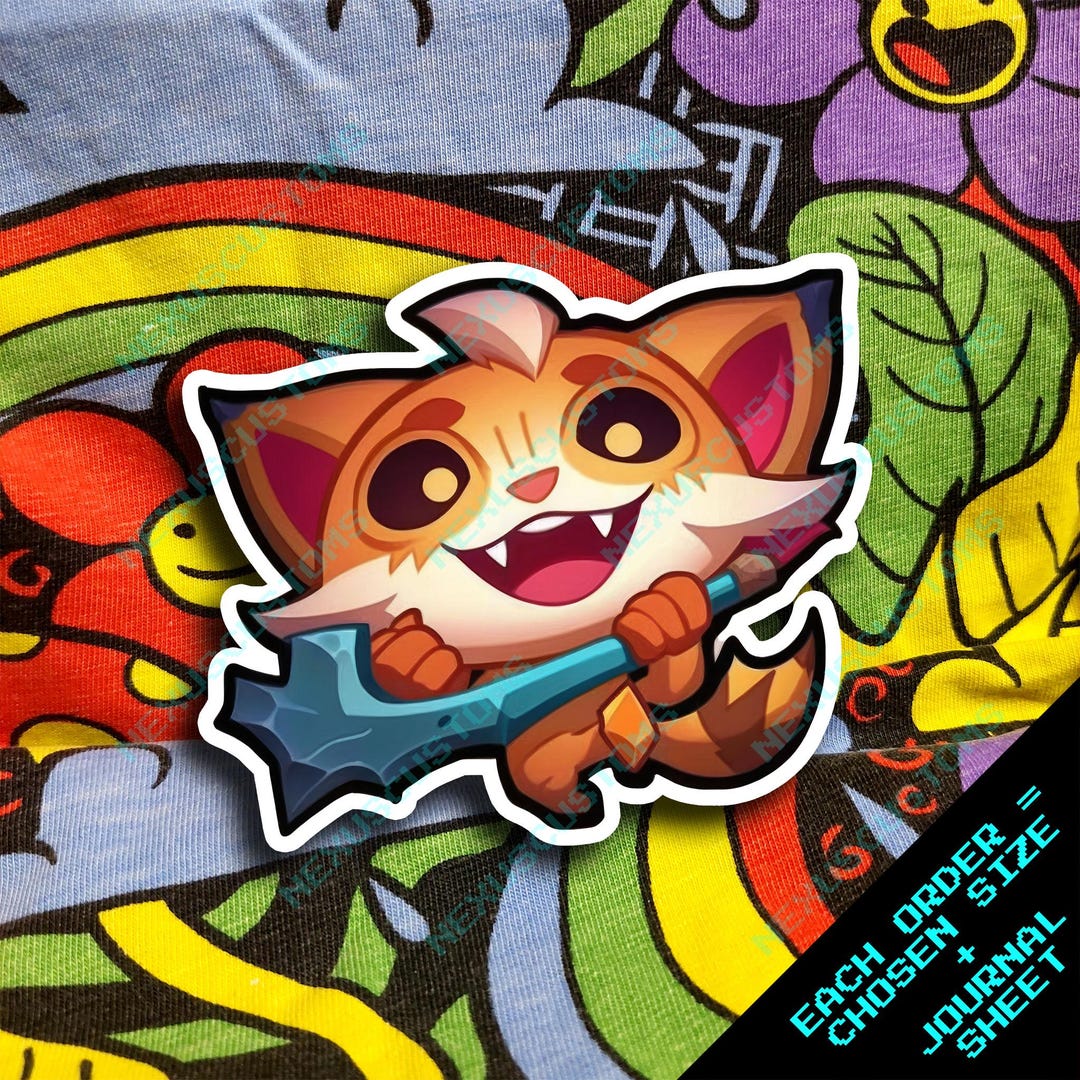 League of Legends Stickers Pack of 60 Gnar Chibi Stickers, League of ...
