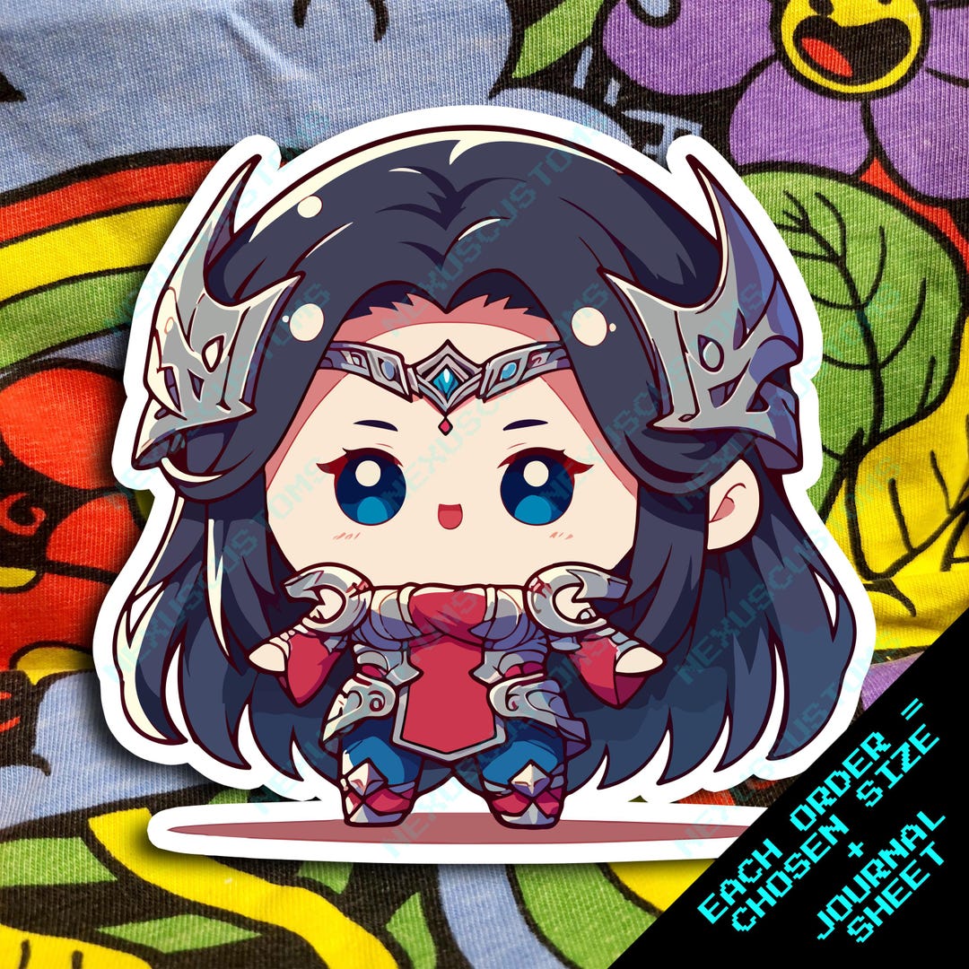Pack of 6 Irelia Chibi Sticker League of Legends Chibi Stickers League ...