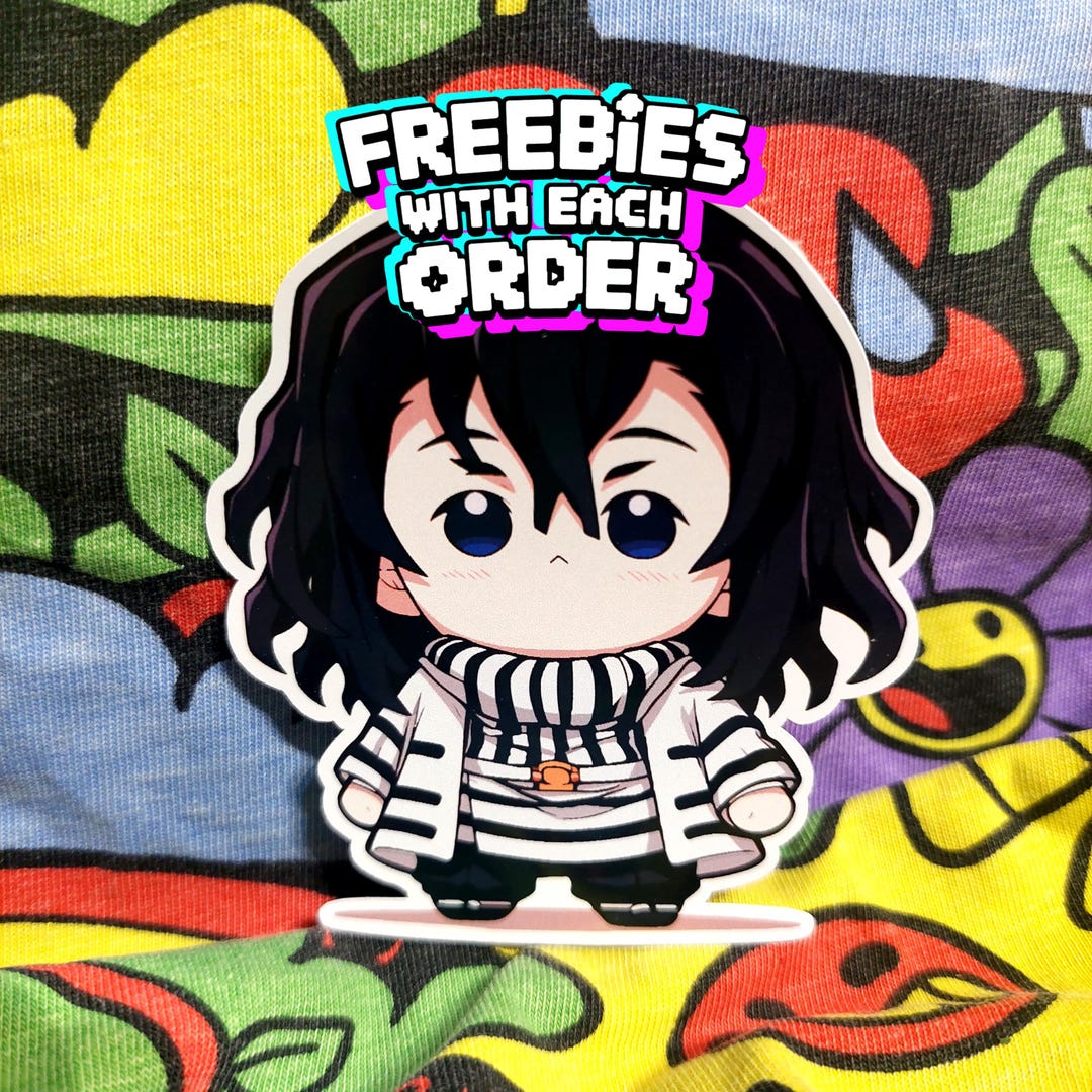 3 6pcs Demon Slayer Obunai Sticker, Chibi Obunai Stickers Kimetsu No ...