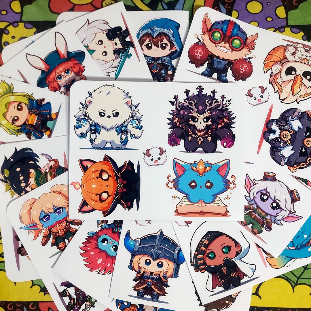 118 3 NEW MEGA Bundle, League of Legends Chibi Stickers Collection ...