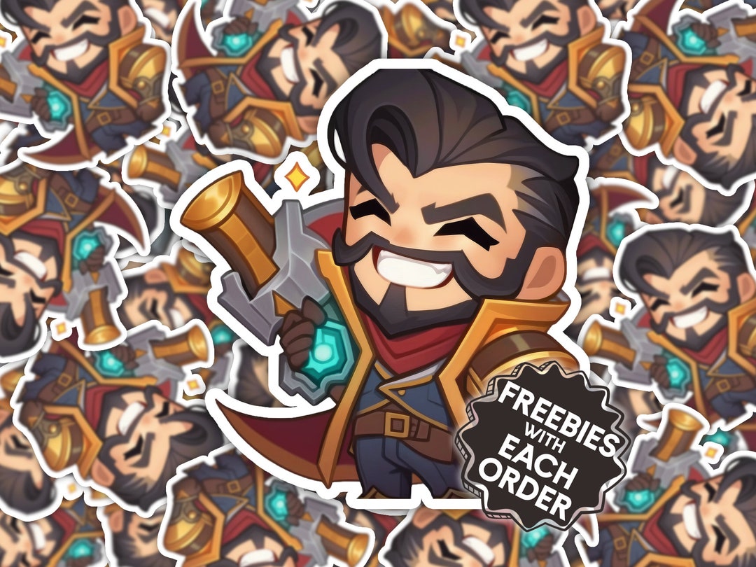6x3 Chibi Graves League of Legends Vinyl Stickers Anime Style Online ...