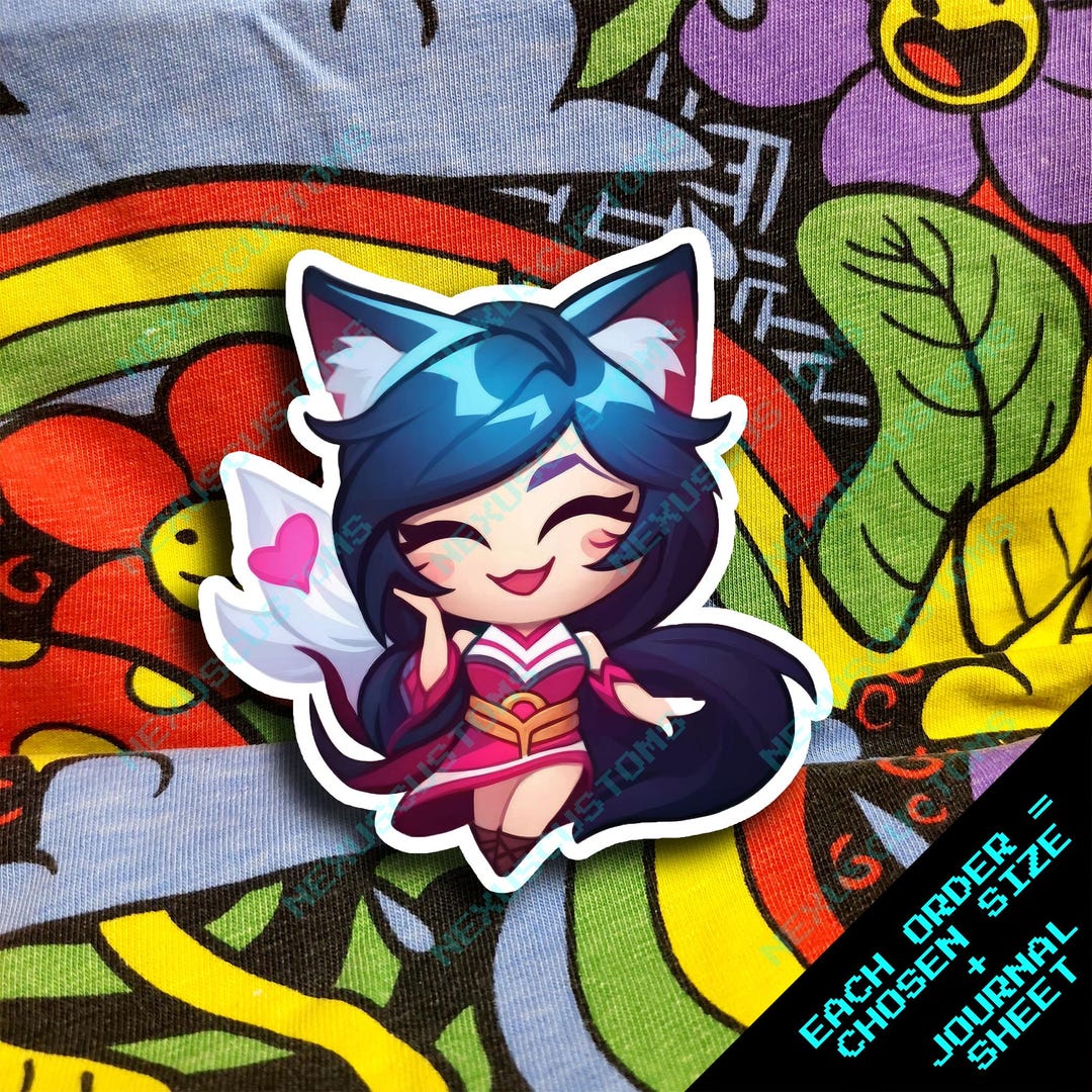 Pack of 6 Ahri Chibi Sticker League of Legends Chibi Stickers League of ...