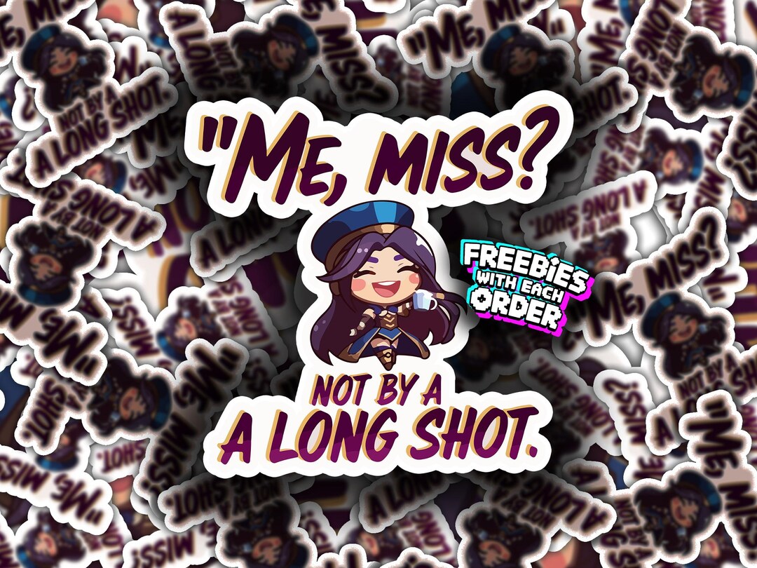 6x3 Chibi Caitlyn Sticker, League of Legends Vinyl Stickers, Anime ...