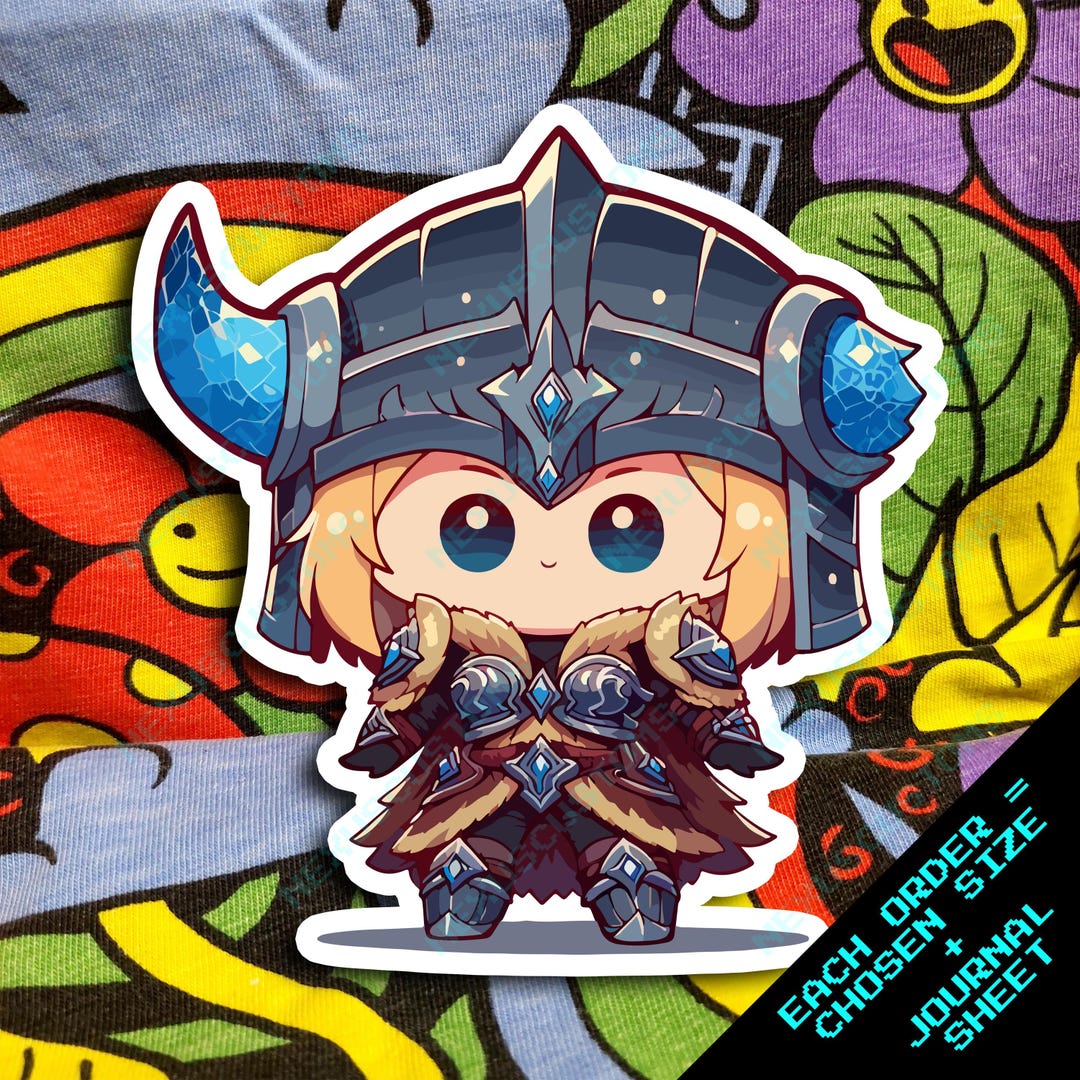 Pack of 60 Sejuani Chibi Stickers League of Legends Chibi Stickers ...