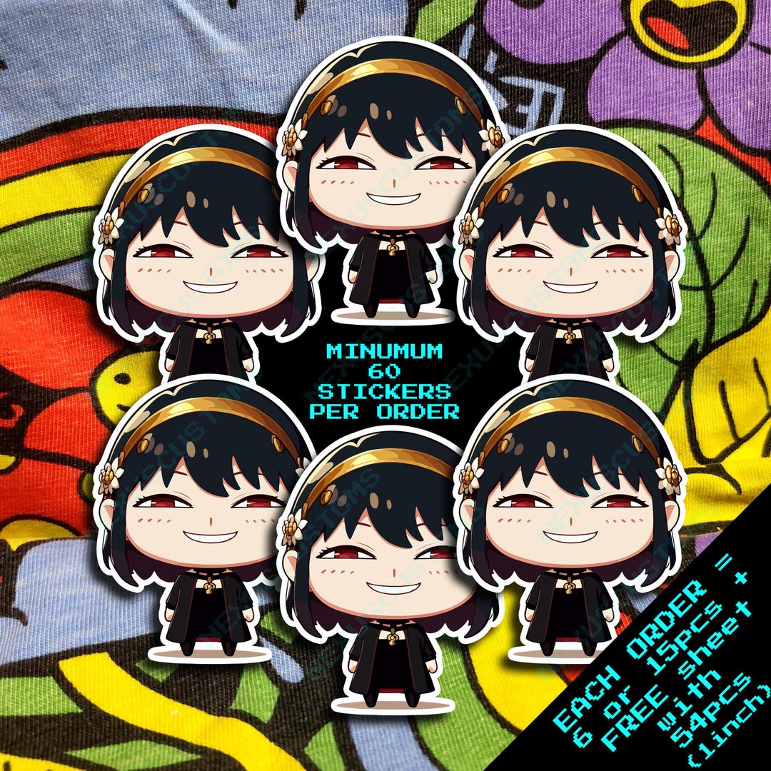 Yor Forger SPY X FAMILY Sticker Pack of 6, Anime Spy X Family Decal ...