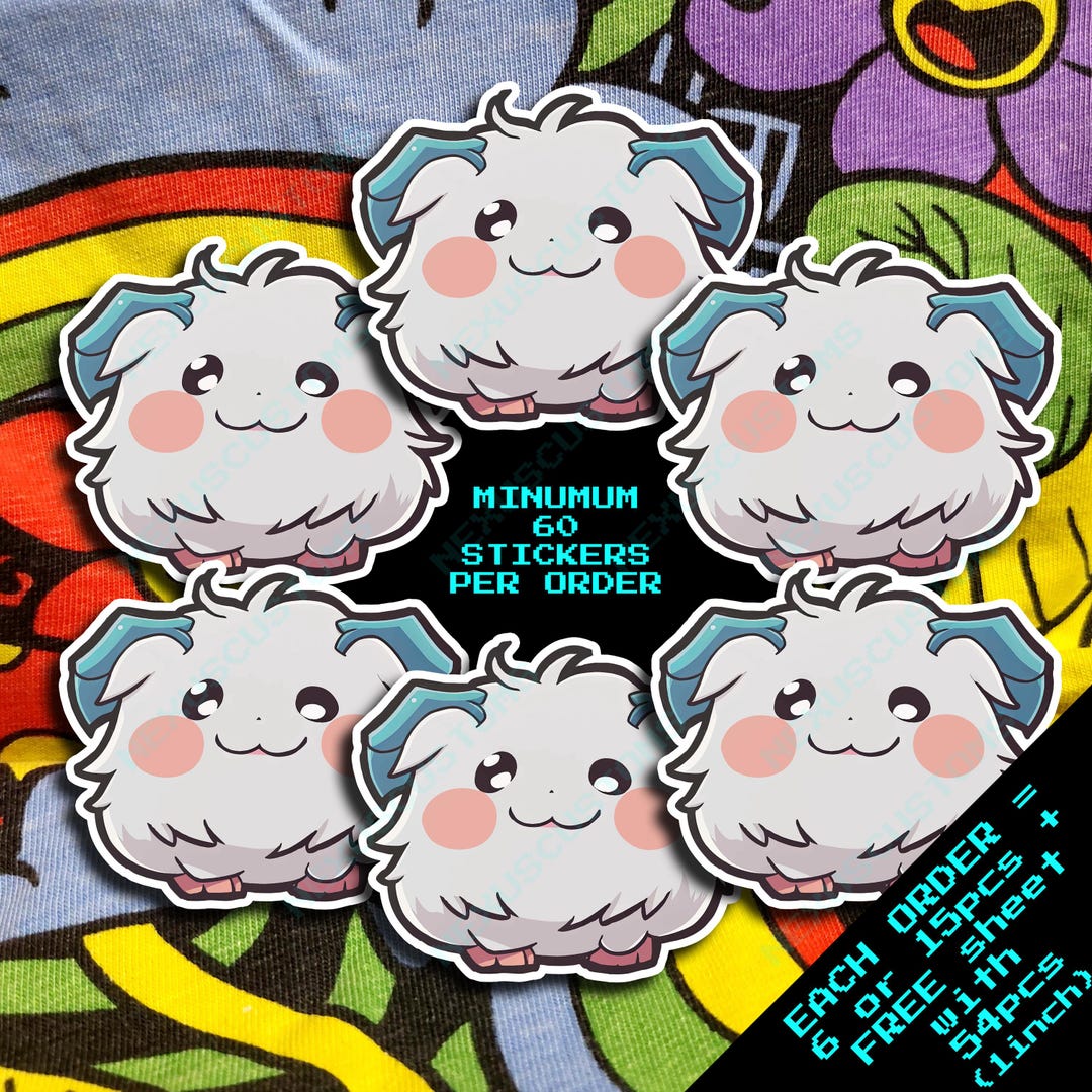 League of Legends Stickers Pack of 60 Poro Chibi Stickers, League of ...