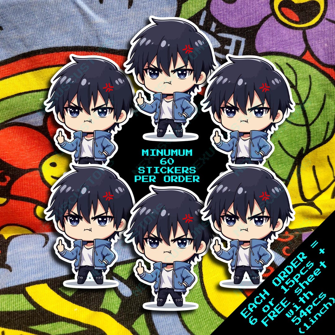Sung Jin Woo Stickers, Pack of 60 Solo Leveling Chibi Stickers, Shadow ...