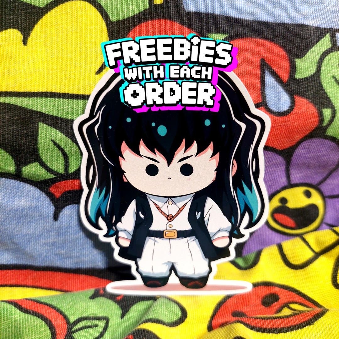 3 6pcs Demon Slayer Muichiro Sticker, Chibi Muichiro Stickers Kimetsu ...