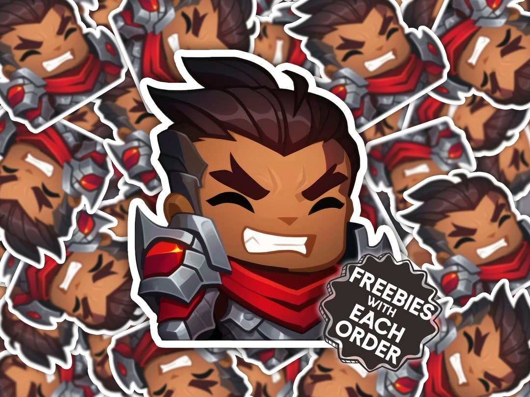 54pcs Chibi Darius League of Legends Vinyl Stickers Anime Style Online ...