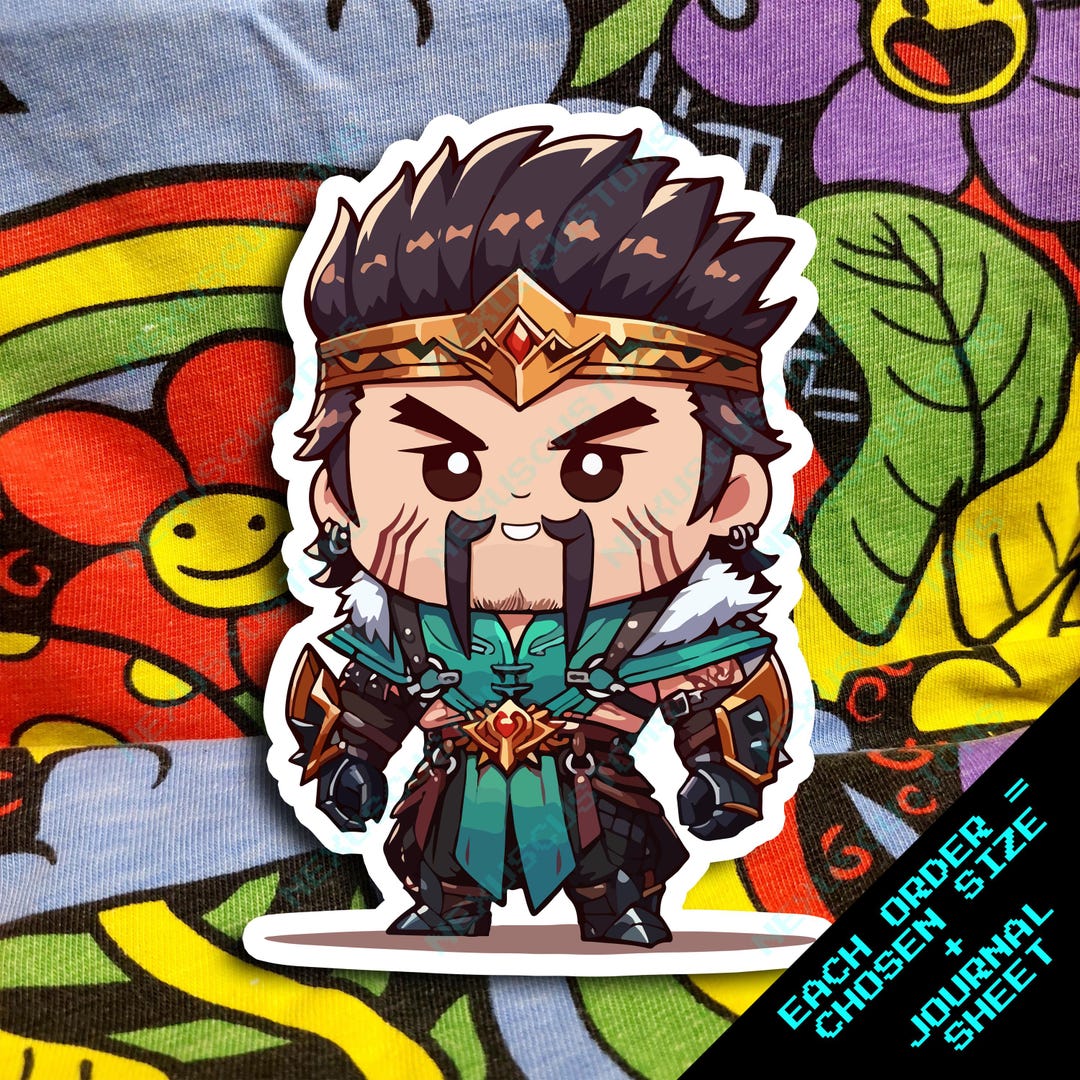 League of Legends Stickers Pack of 60 Draven Chibi Stickers, League of ...