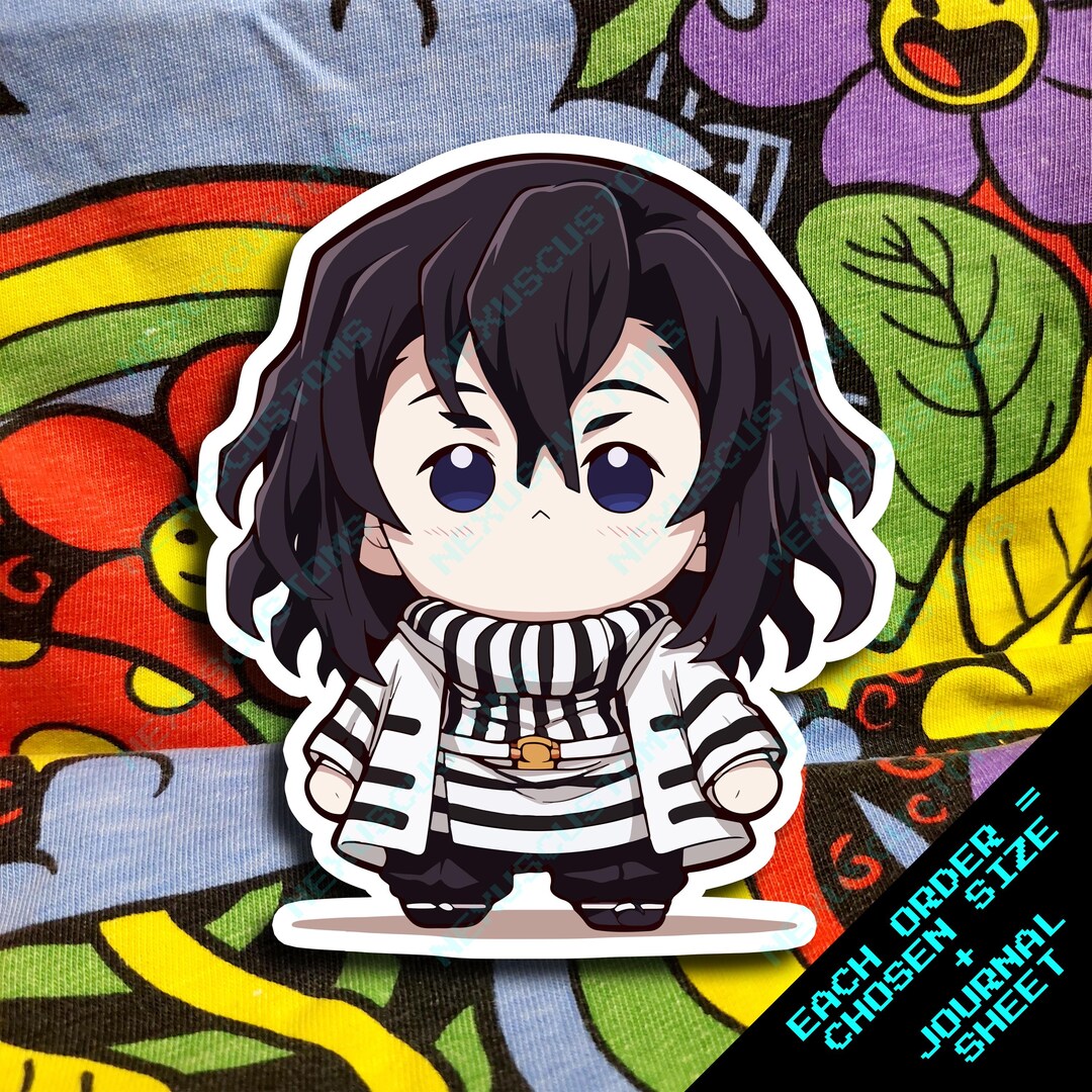 Pack of 6 Demon Slayer Obunai Sticker, Chibi Obunai Stickers, Kimetsu ...