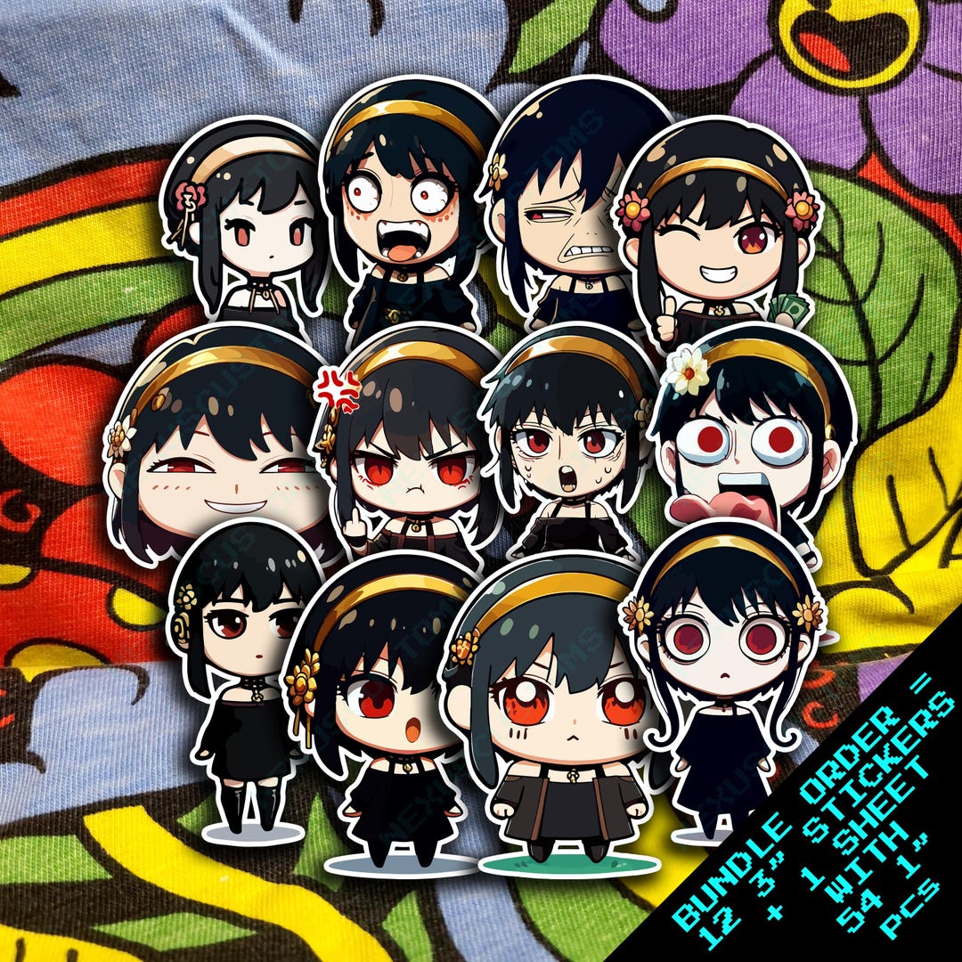 Yor Forger SPY X FAMILY Sticker Pack of 6, Anime Spy X Family Decal ...