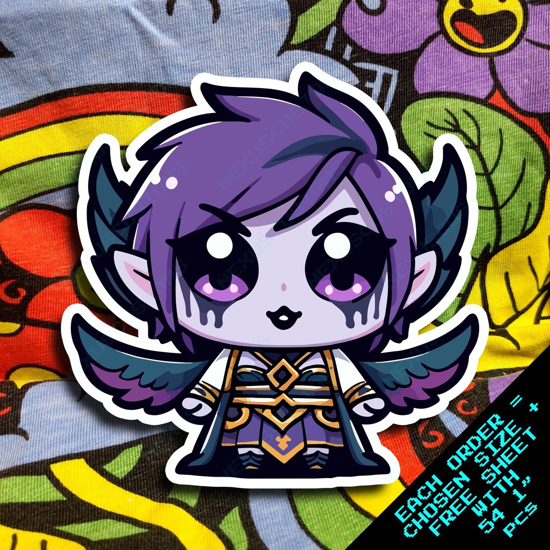 League of Legends Stickers Pack of 60 Morgana Chibi Stickers, League of ...