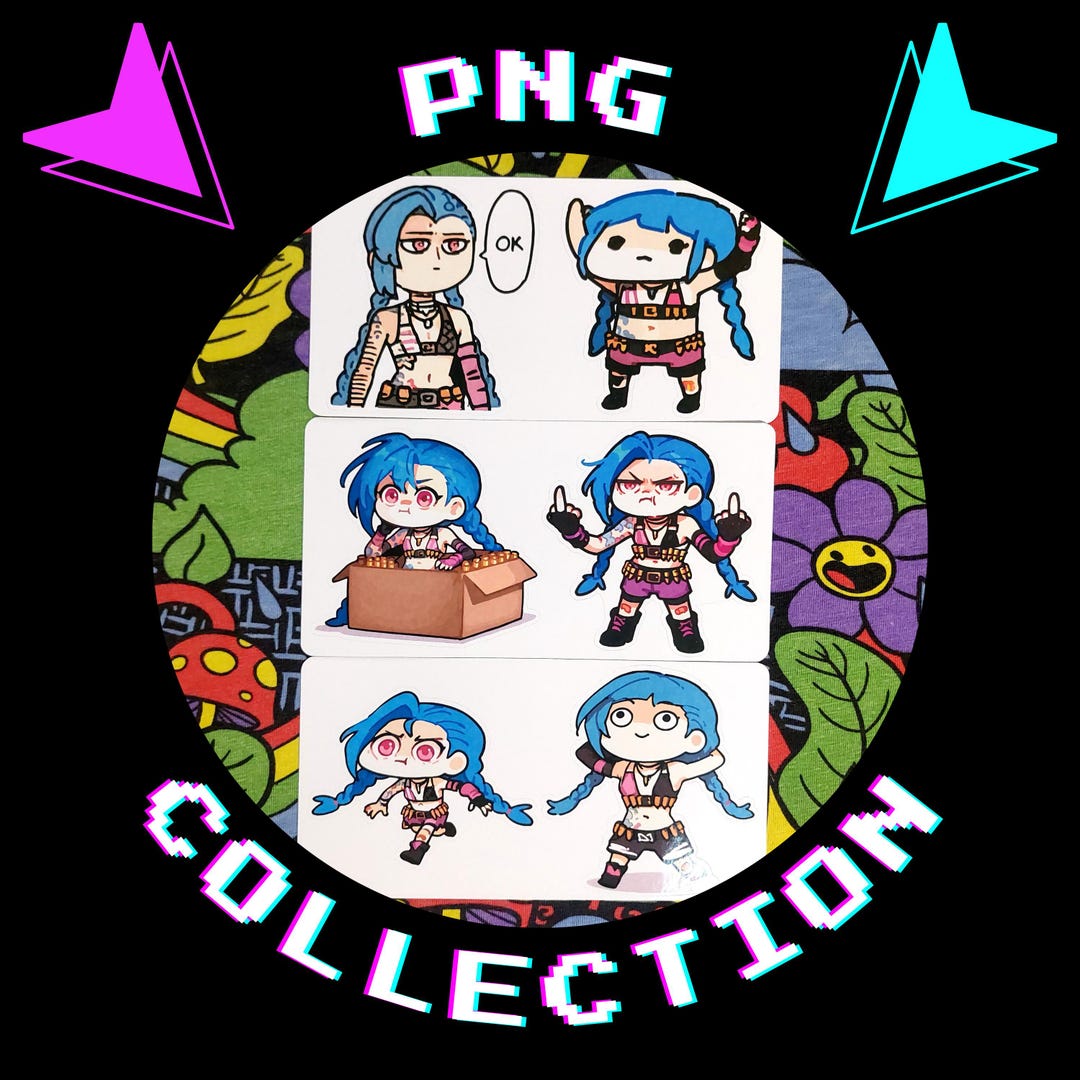 Jinx Chibi PNG Sticker League of Legends PNG Stickers League of Legends ...