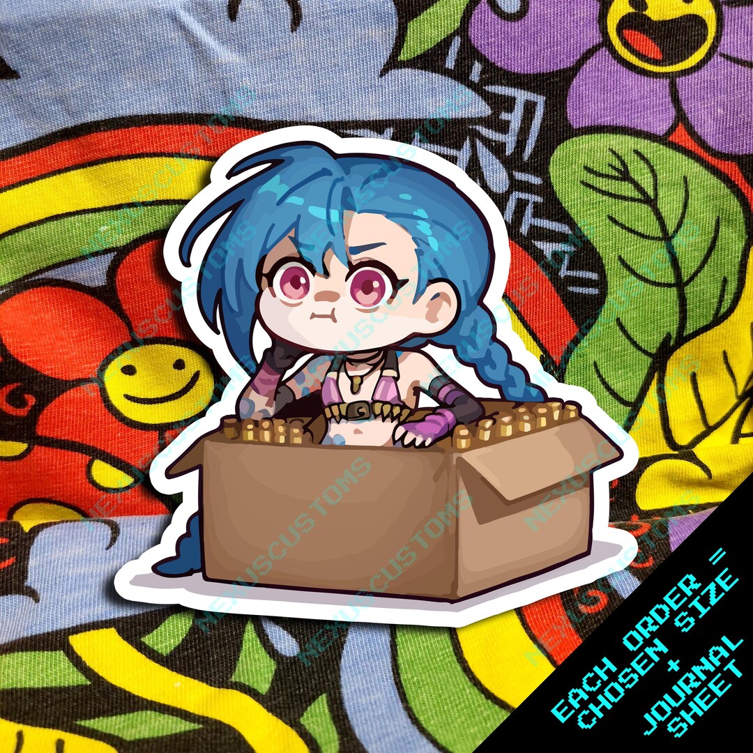 Pack of 60 Jinx Chibi Stickerss, League of Legends Arcane LOL Gamer ...
