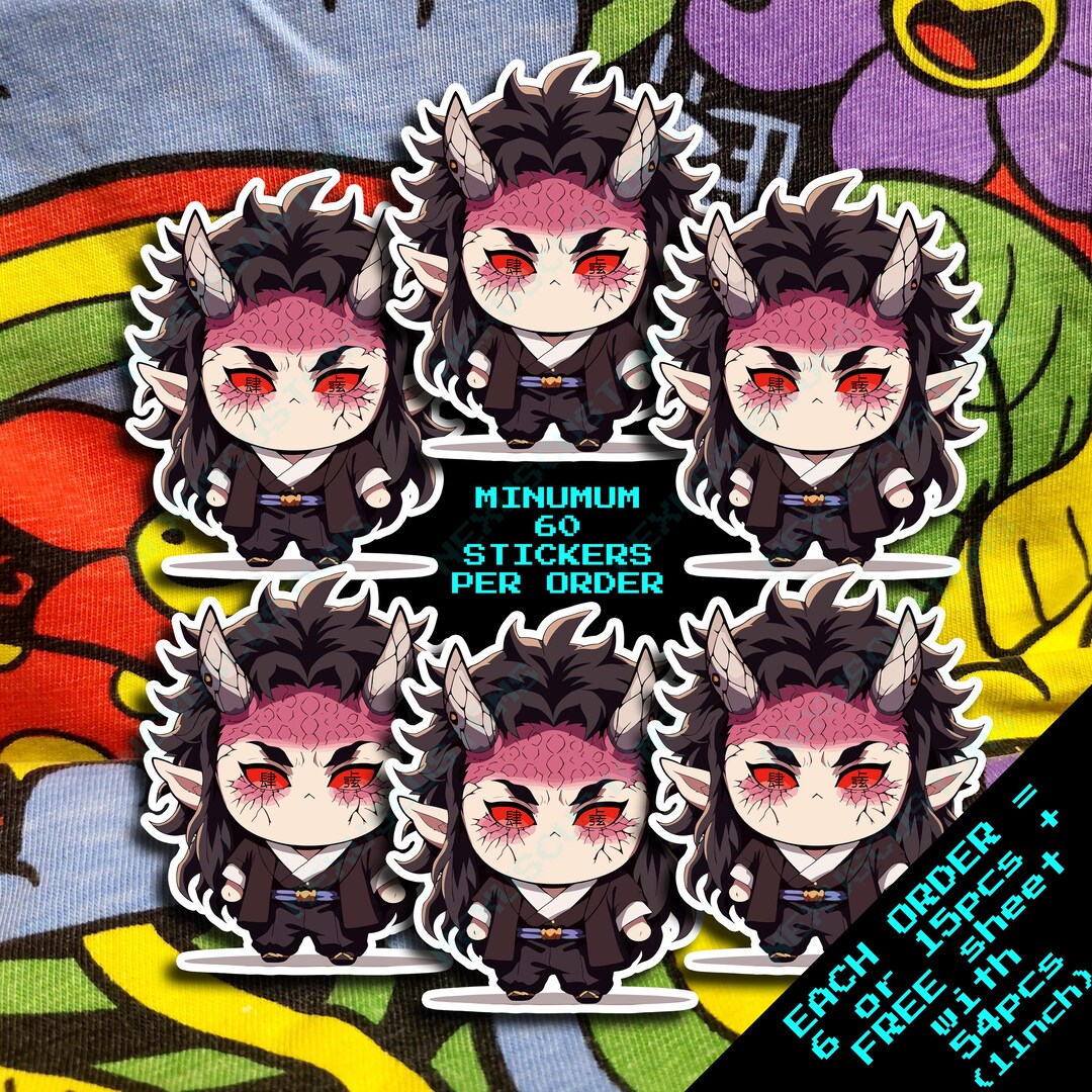 Pack of 60 Demon Slayer Sekido Sticker, Chibi Sekido Stickers, Kimetsu ...
