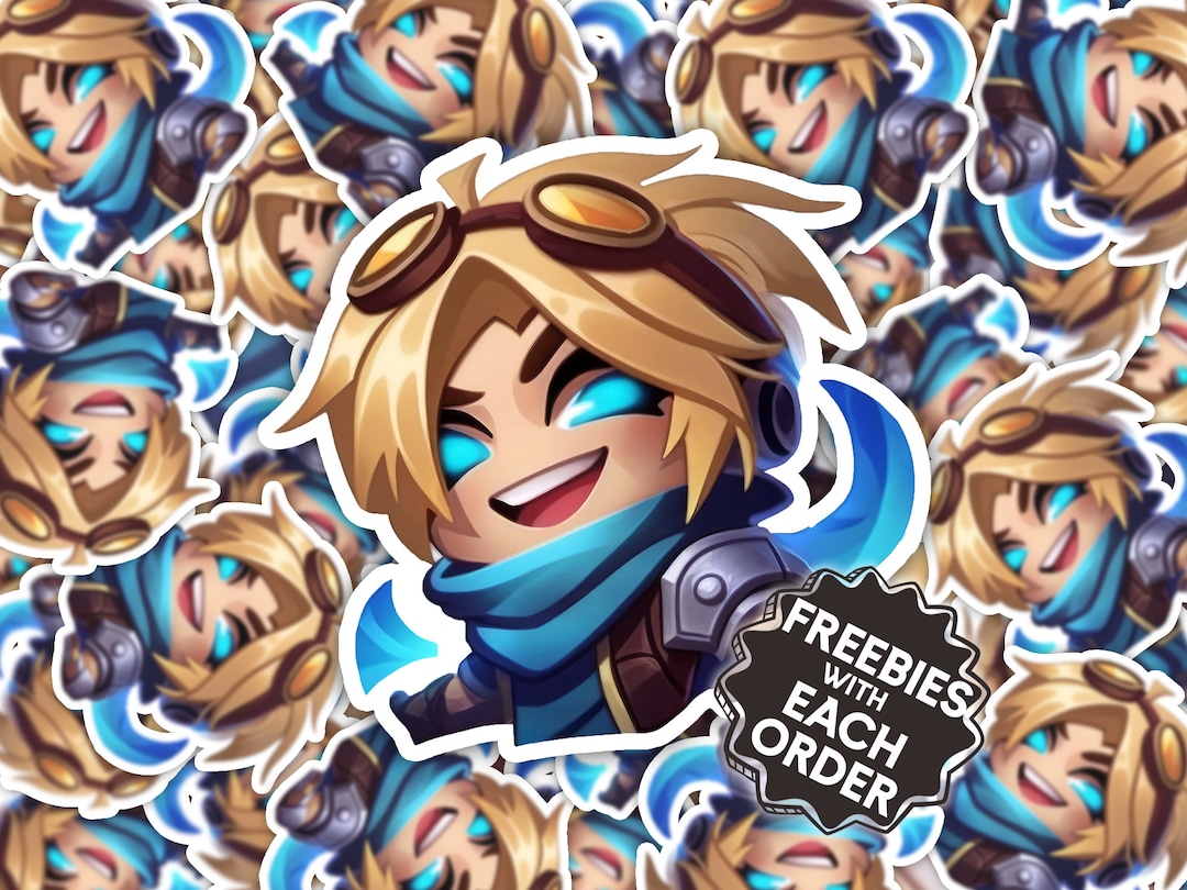 6x3 Chibi Ezreal League of Legends Vinyl Stickers Anime Style Online ...