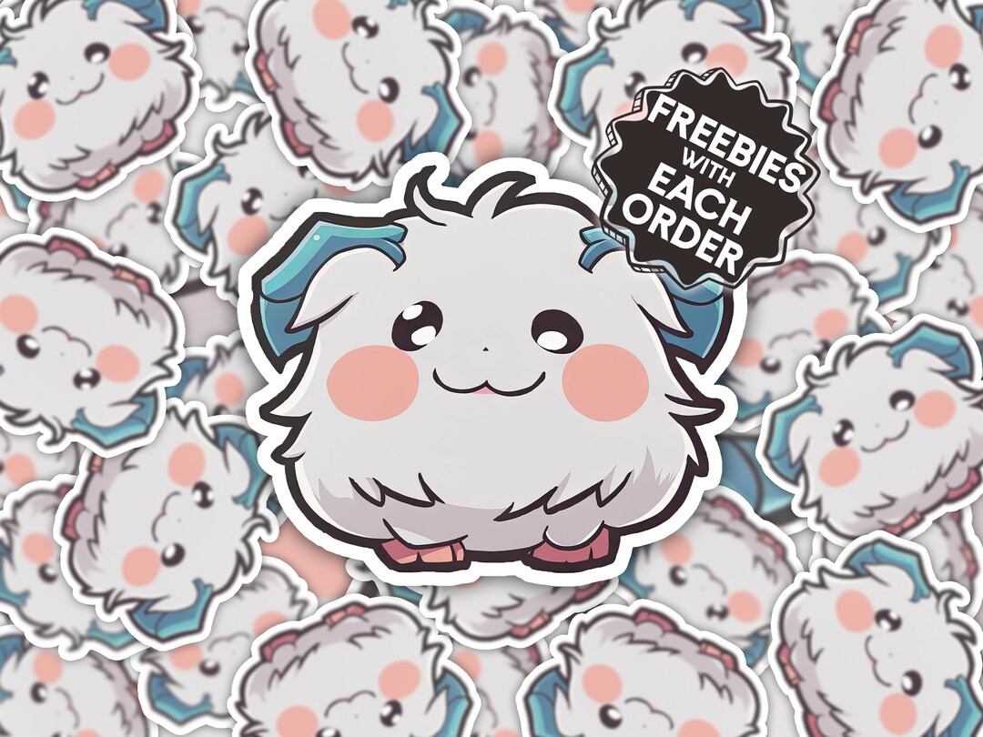 15x Chibi Poro League of Legends Vinyl Stickers Anime Style Online Game ...