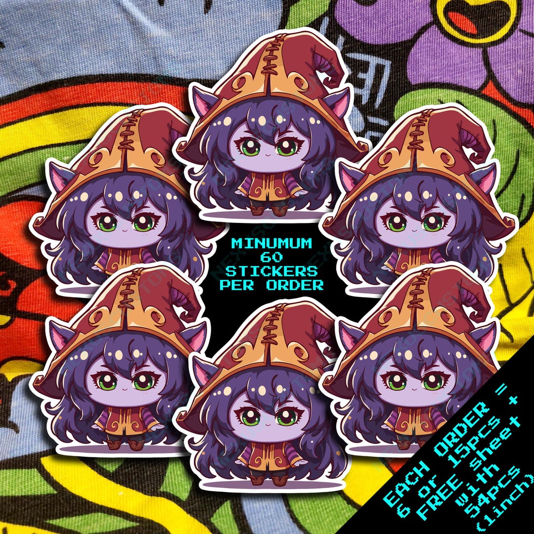 League of Legends Stickers Pack of 60 Lulu Chibi Stickers, League of ...