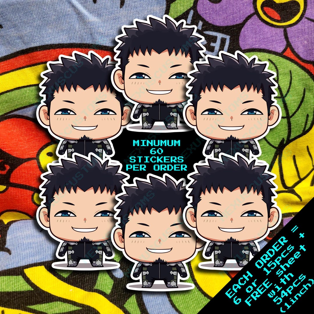 Kafka Hibino Stickers, Pack of 60 Kaiju No. 8 Chibi Stickers, Monster ...