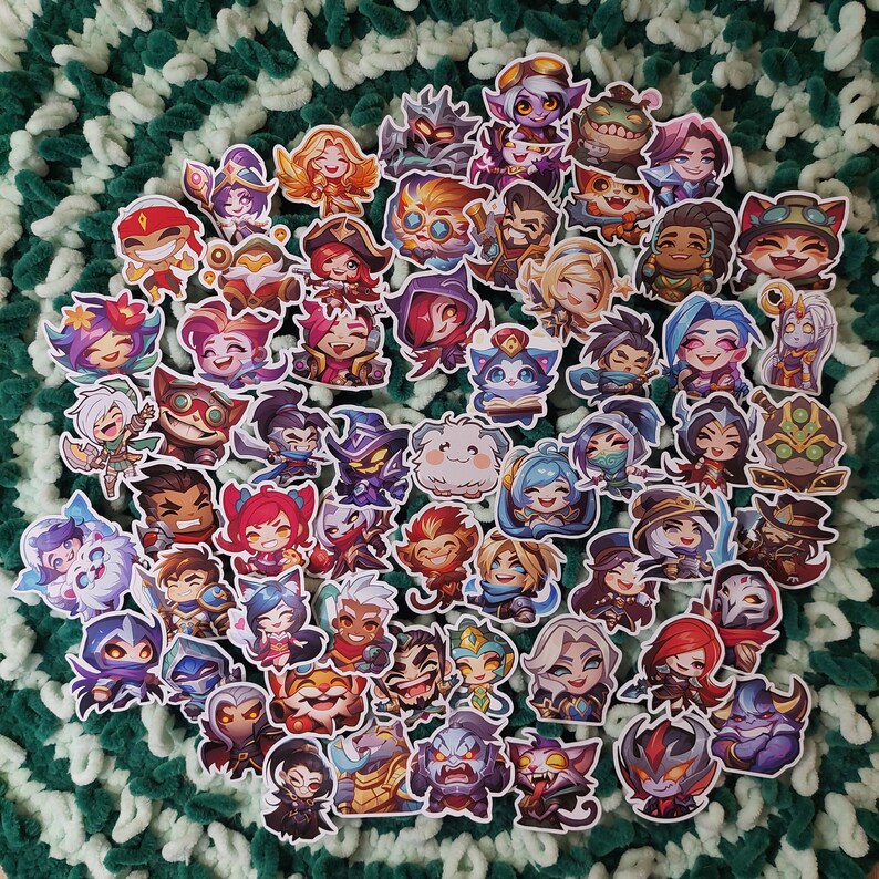 15x Chibi Illaoi League of Legends Vinyl Stickers Anime Style Online ...