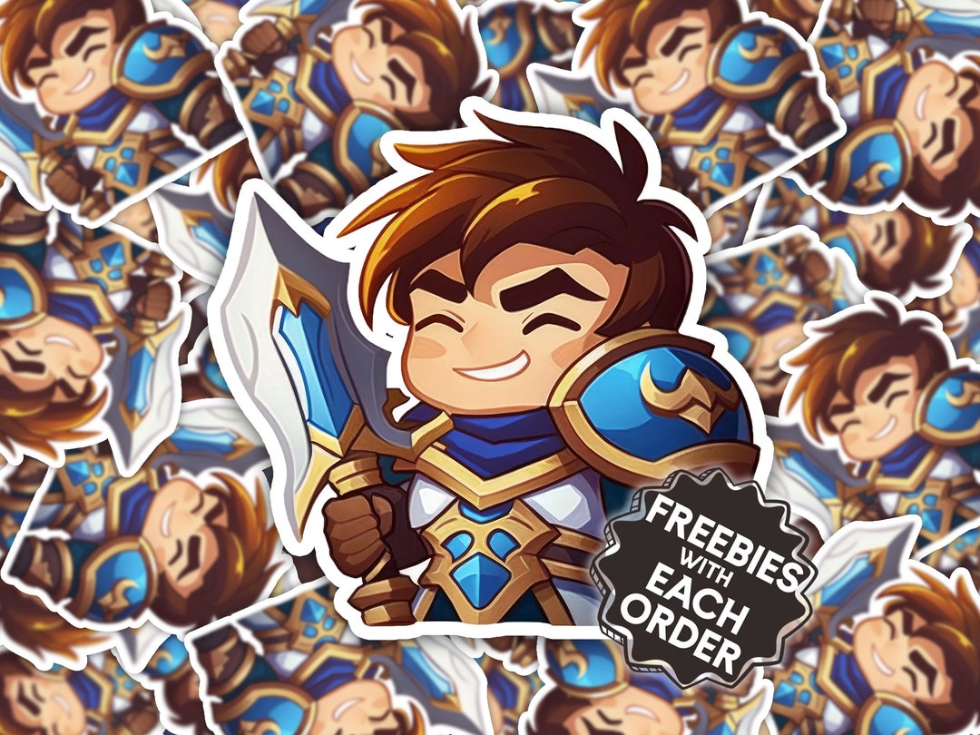 15x Chibi Garen League of Legends Vinyl Stickers Anime Style Online ...
