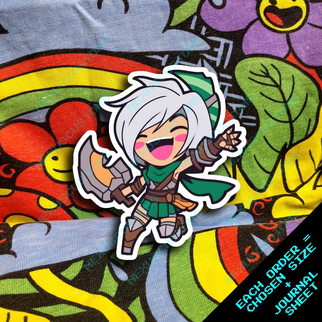 League of Legends Stickers Pack of 60 Riven Chibi Stickers, League of ...