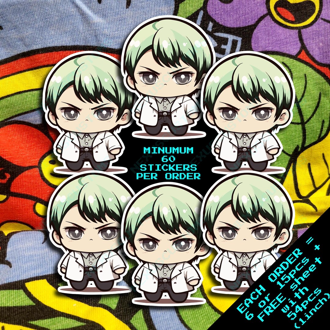 Pack of 60 Demon Slayer Yushiro Sticker, Chibi Yushiro Stickers ...