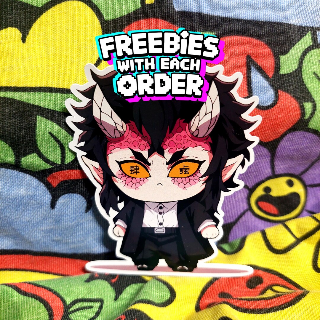 6pcs 3 Demon Slayer Urogi Sticker, Chibi Urogi Stickers Kimetsu No ...