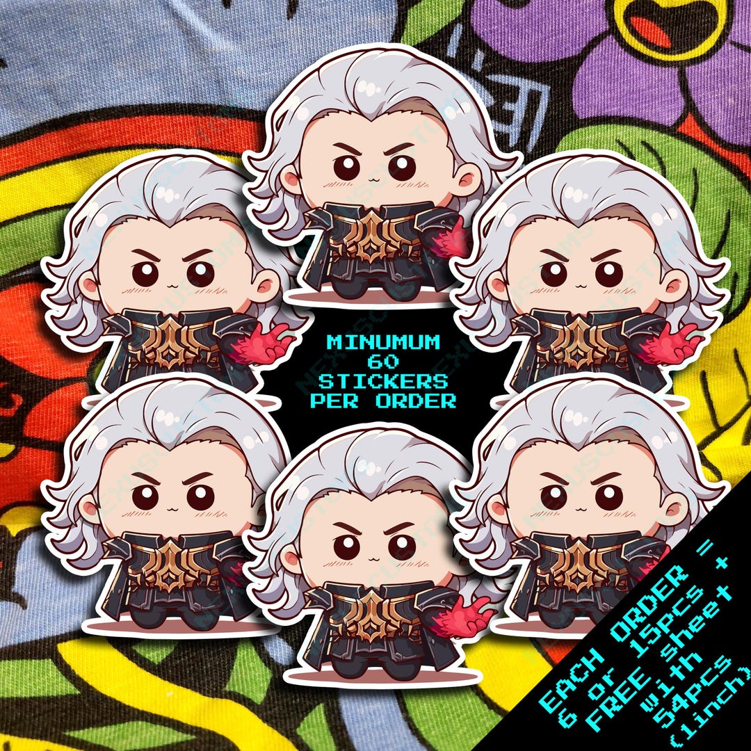 League of Legends Stickers Pack of 60 Swain Chibi Stickers, League of ...