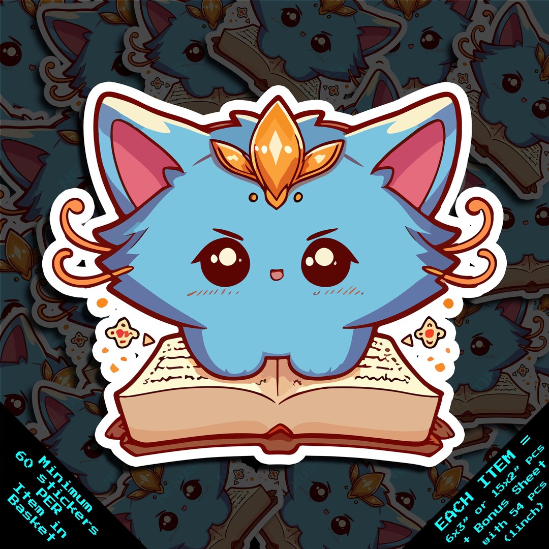 League of Legends Stickers Pack of 60 Yuumi Chibi Stickers, League of ...