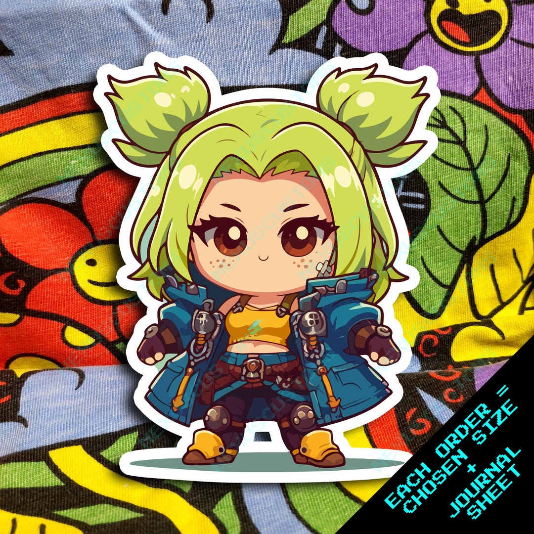 League of Legends Stickers Pack of 60 Zeri Chibi Stickers, League of ...