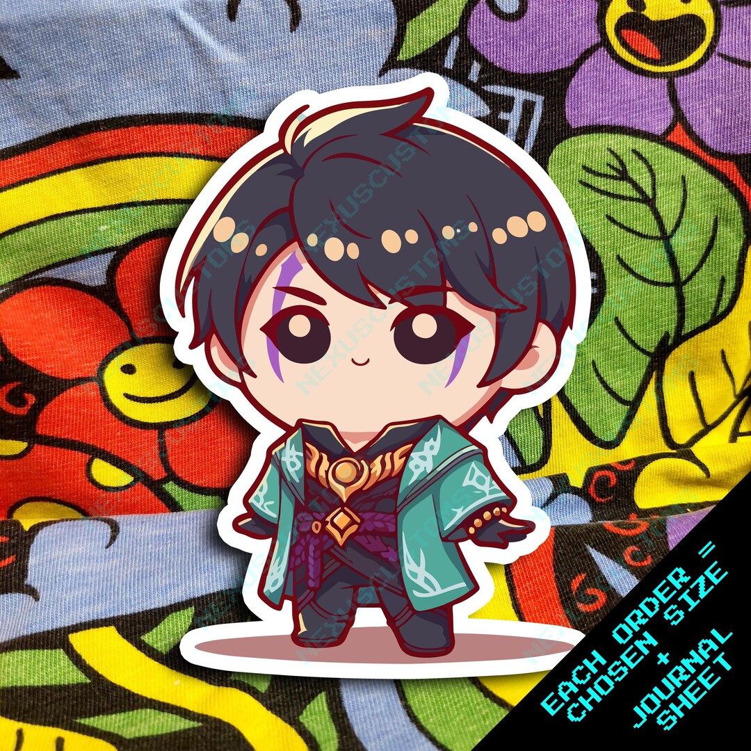 Pack of 6 Aphelios Chibi Sticker League of Legends Chibi Stickers ...