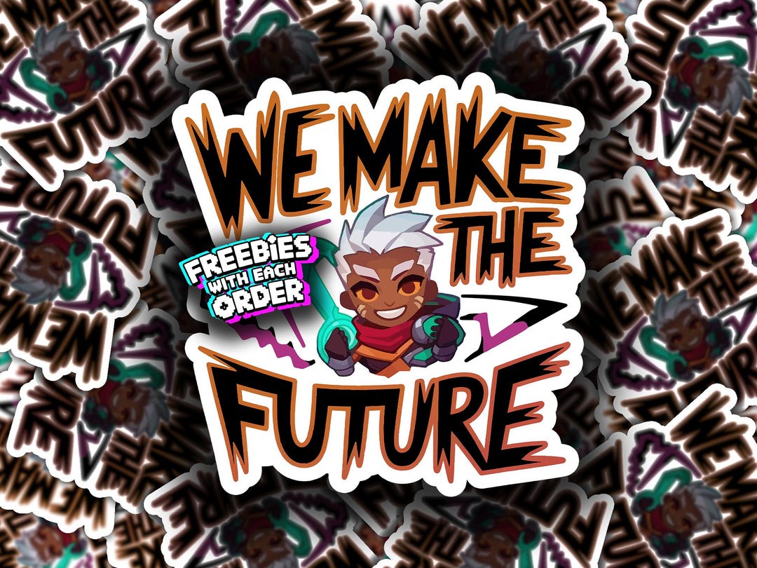 6pcs 3 Chibi Ekko Sticker League of Legends Vinyl Stickers Anime Style ...