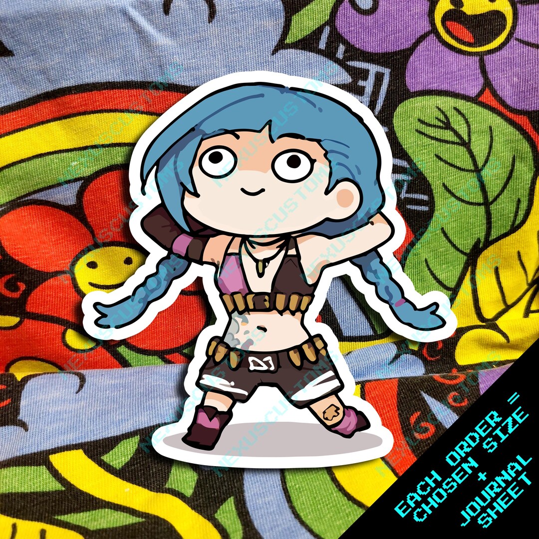 Pack of 60 Jinx Chibi Stickerss, League of Legends Arcane LOL Gamer ...