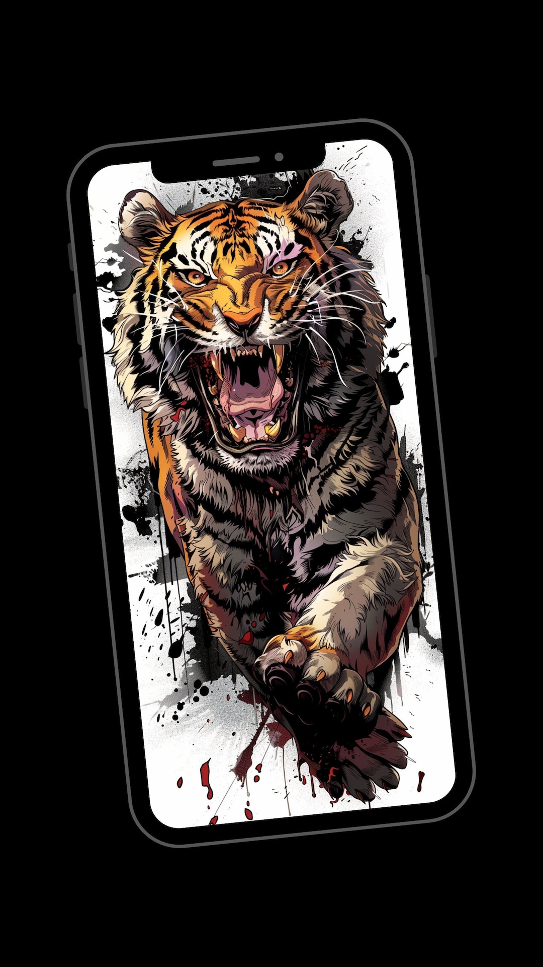 Ferocious Tiger, iPhone Wallpaper, Android Background, Smartphone ...