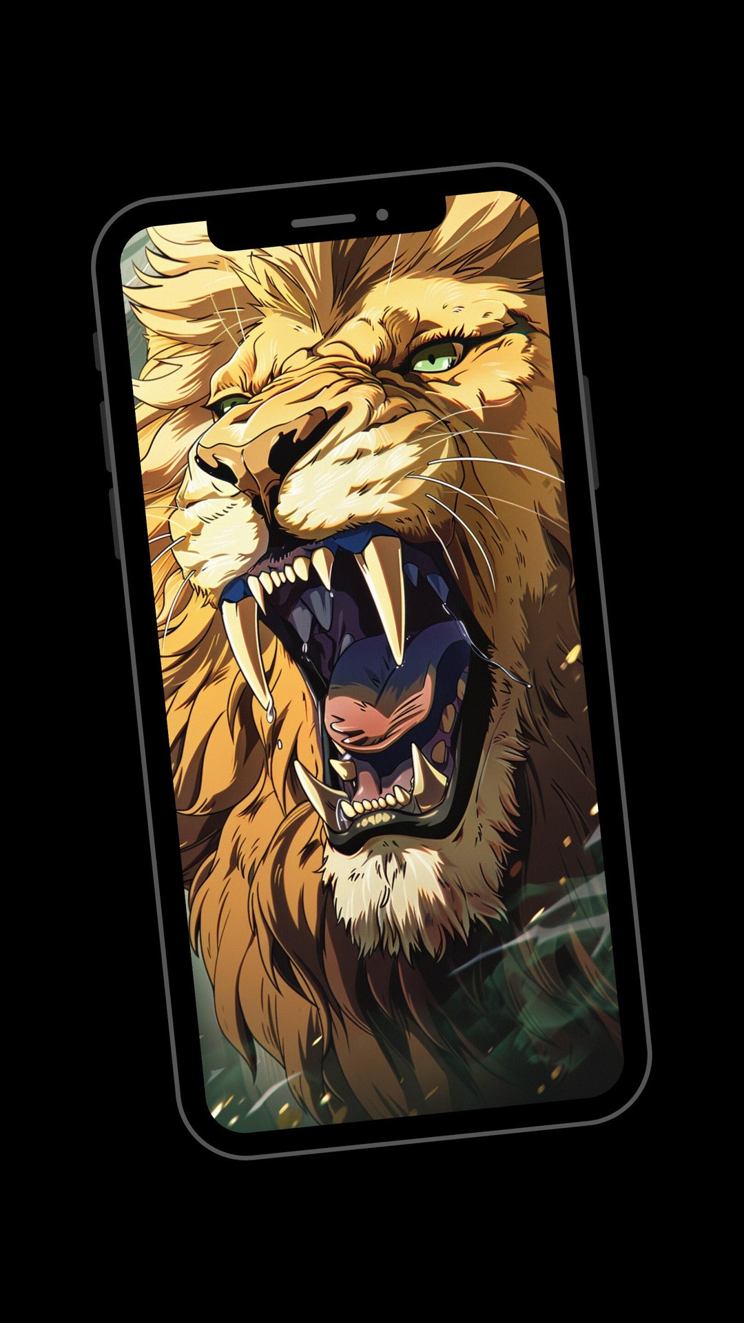 Roaring Lion, iPhone Wallpaper, Android Background, Smartphone ...
