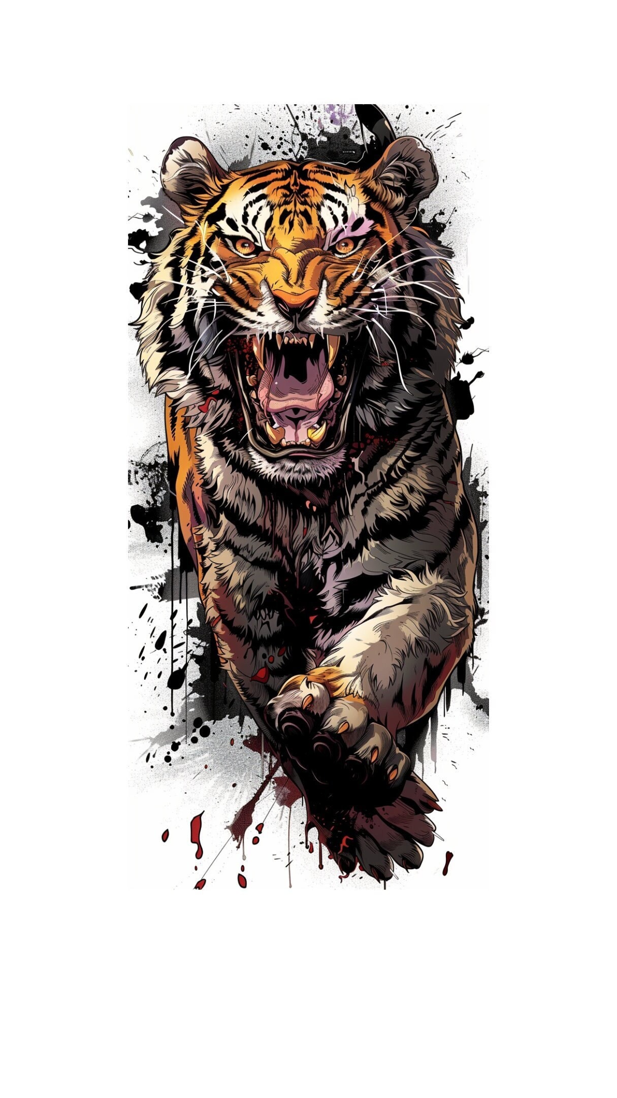 Ferocious Tiger, iPhone Wallpaper, Android Background, Smartphone ...