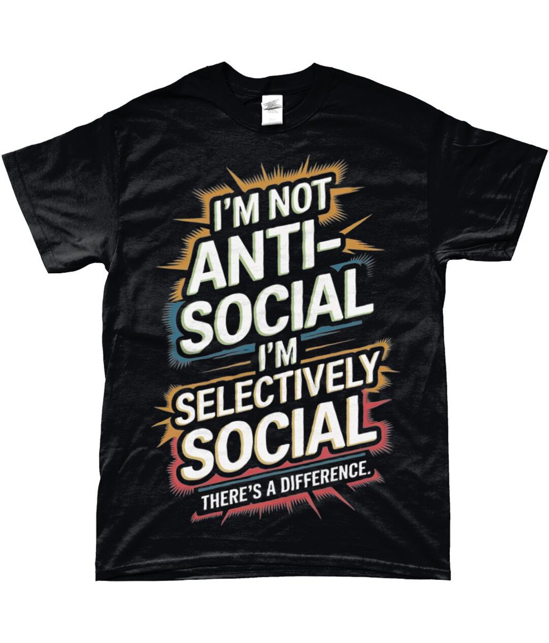 Funny Anti-social ,i’m Selectively Social! T-shirt - Etsy