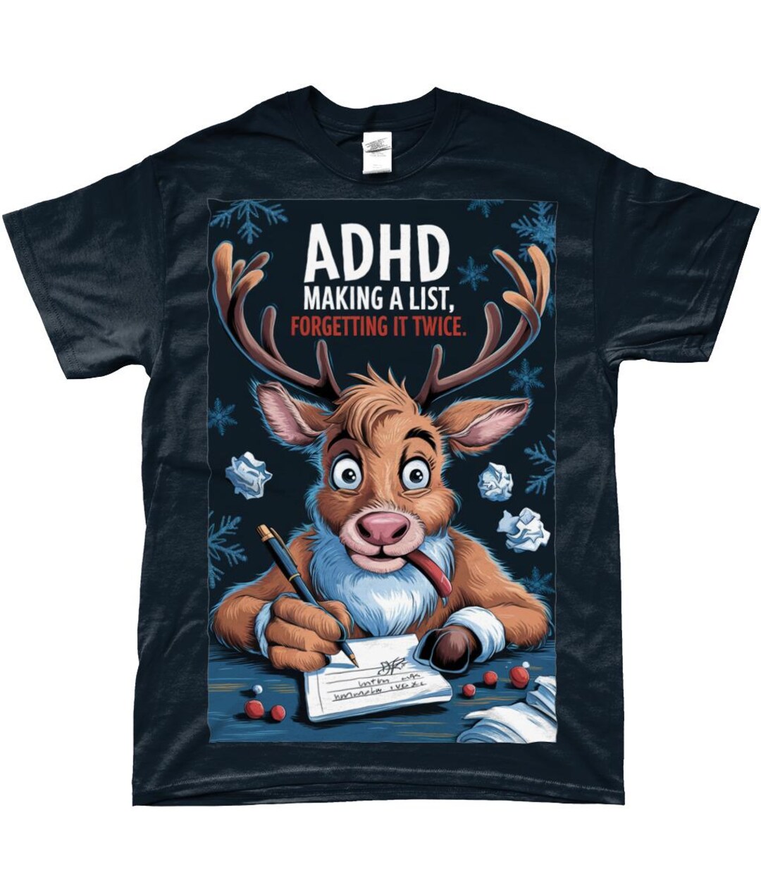 Adhd: Making a List, Forgetting It Twice T-shirt - Etsy