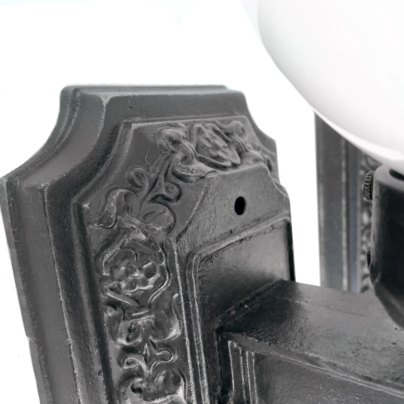 Pair Antiue Early 1900s Cast Iron Sconce Lights 1900 Restored Art ...