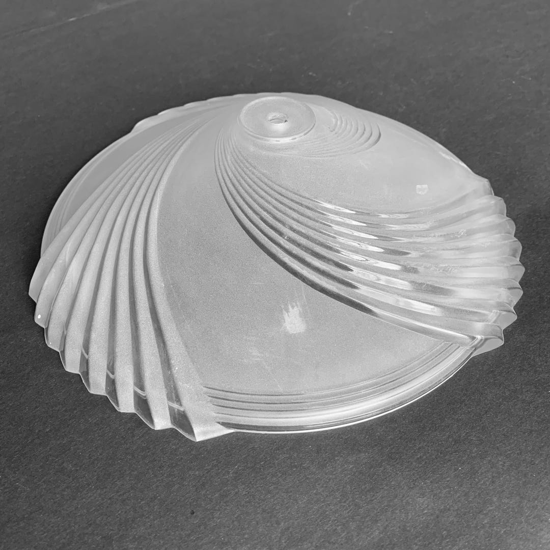 Art Deco Glass Shade, Swirl Pattern, Frosted Globe - Etsy