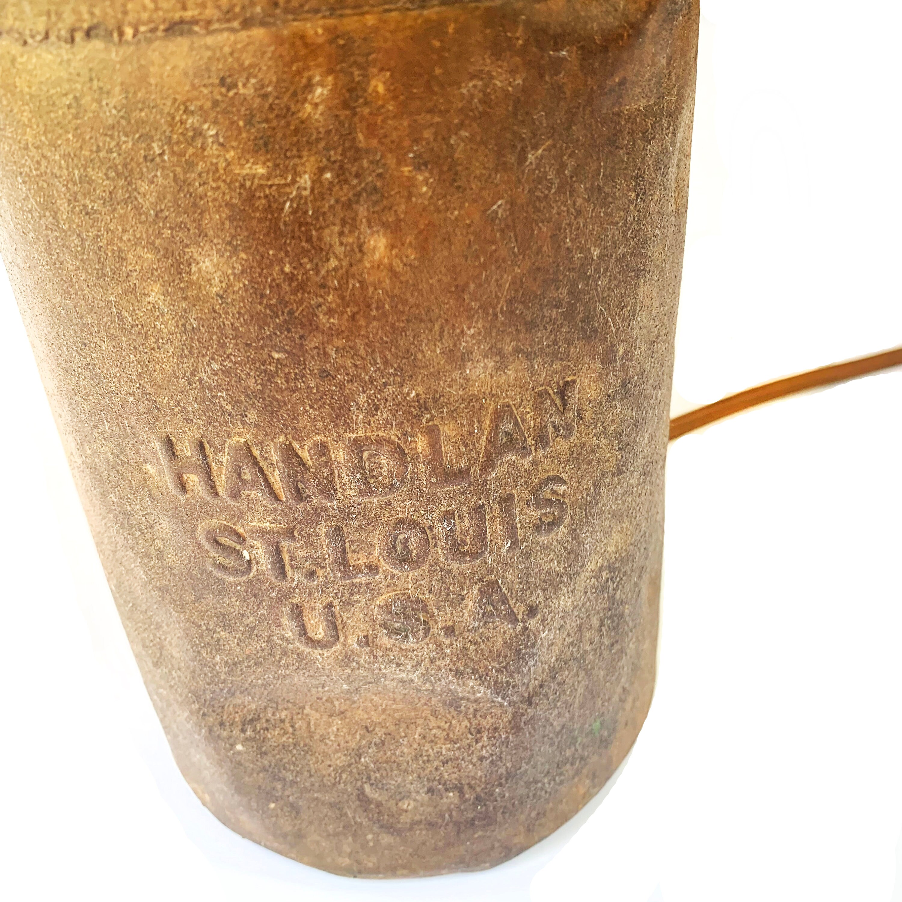 Antique Handlan Railroad Oil Can Table Desk Lamp Wired With Cord and ...