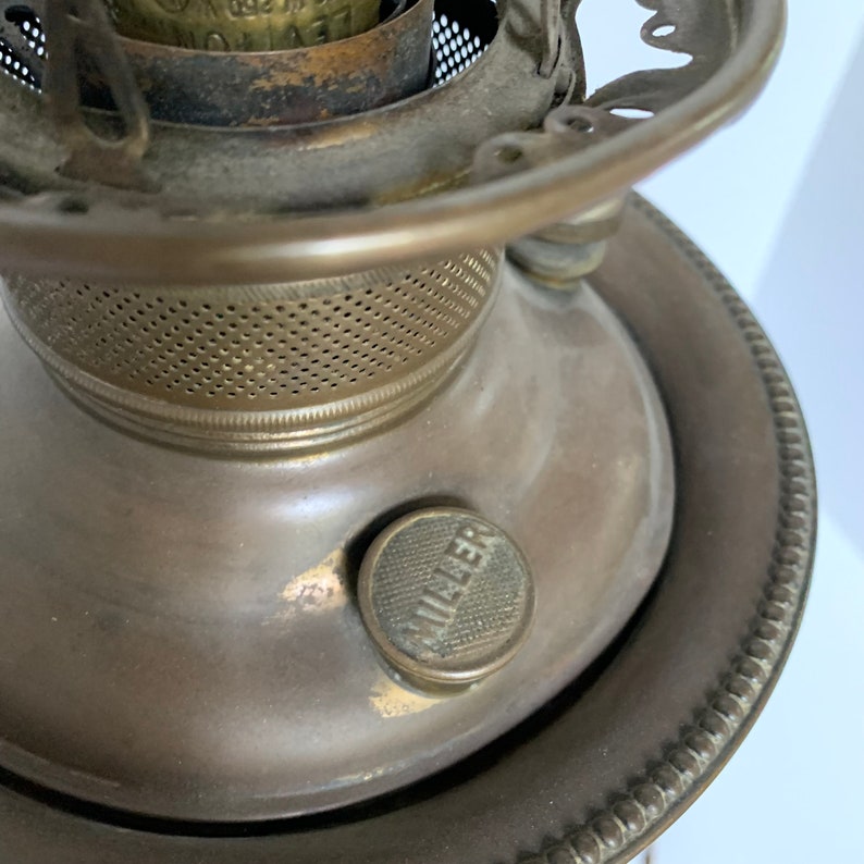 Antique Oil Lamp Miller Electric Conversion New Cord and Switch - Etsy